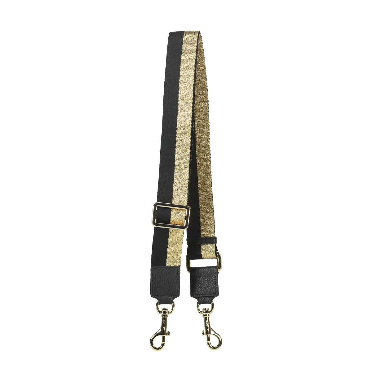 Saben Feature Strap Webbing Gold & Black Stripe – issimo christchurch